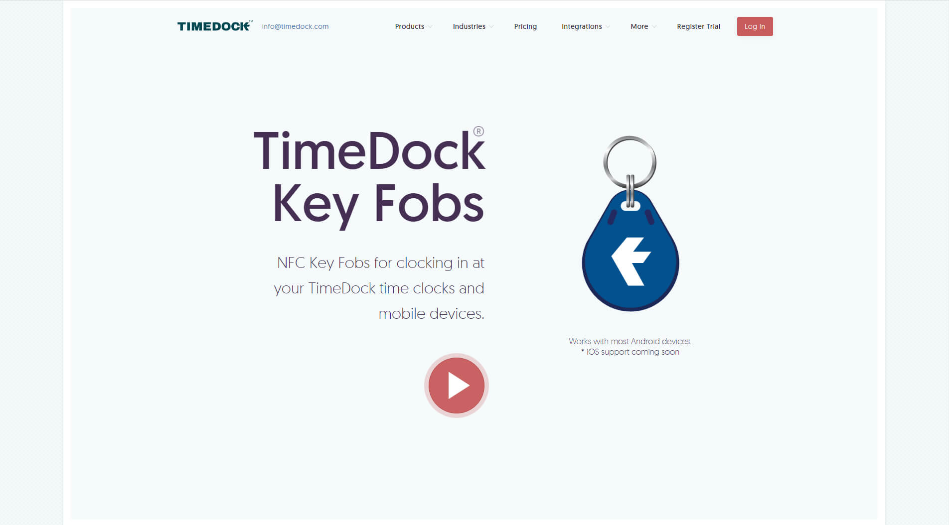TimeDock™ Key Fobs - Clock into work with NFC badges